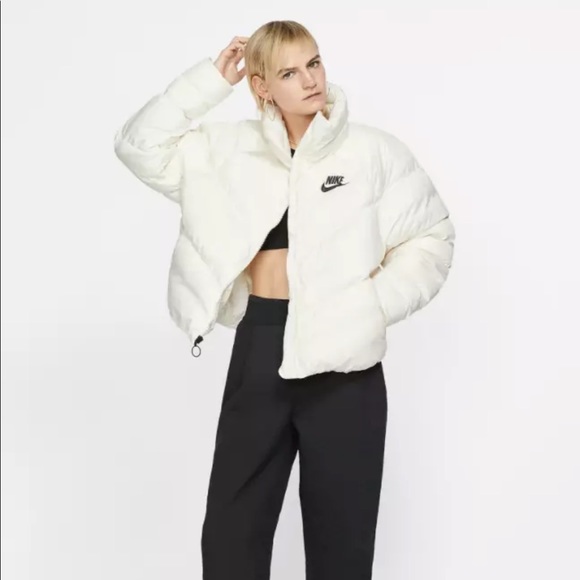 Nike | Jackets & Coats | Nike Cream Off White Cozy Winter Statement ...